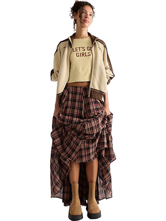 FREE PEOPLE Free People We The Free Skipper Pleated Chino Midi Skirt